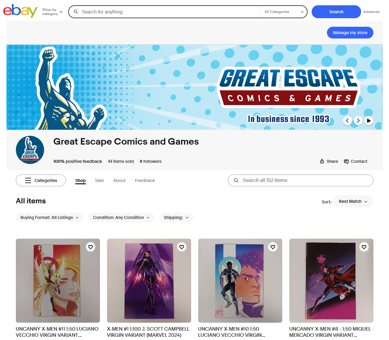 Great Escape Comics & Games – Great Escape Comics & Games